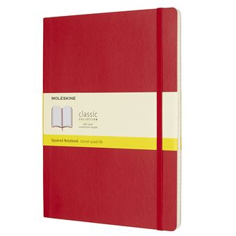 Carnet quadrille tres grand format souple scarlet - Carnets et journaux ...
