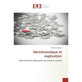 Herméneutique et explication - broché - William Ossipow - Achat Livre ...
