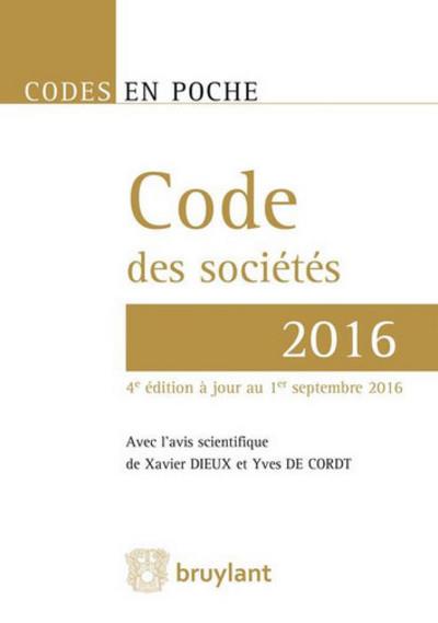 Code en poche - Code des sociétés 2016 À jour au 1er septembre 2016 ...
