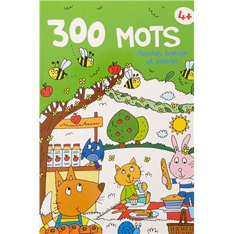 4+ 300 mots chercher trouver et colorier - broché - Collectif - Achat ...