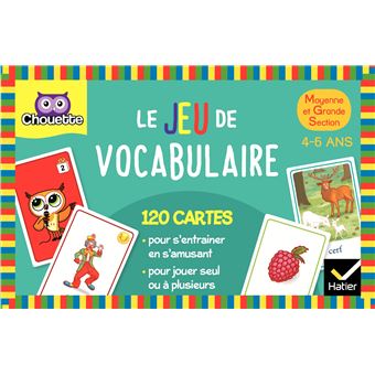Jeu de cartes Vocabulaire Coffret avec 120 cartes - Boîte ou accessoire ...