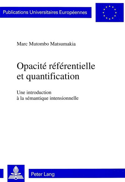 Opacité référentielle et quantification une introduction à la ...