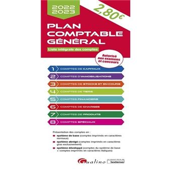 Plan comptable général Liste intégrale des comptes - Autorisé aux ...