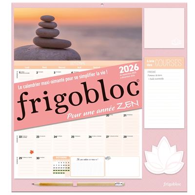 Frigobloc Mensuel 2026 Zen (de sept. 2025 à déc. 2026) - broché ...