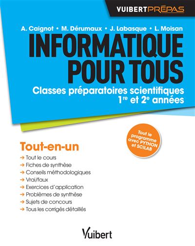 Informatique pour tous - Classes préparatoires scientifiques - 1re et ...