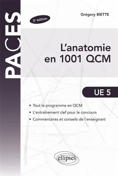 L'anatomie en 1001 QCM - broché - Grégory Biette - Achat Livre | fnac