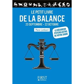 Le Petit Livre de la - Balance - Poche - Marie Lombard - Achat Livre ou ...