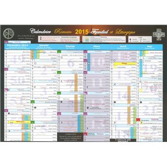 Calendrier romain liturgique et familial 2015 a4 - broché - NC - Achat ...