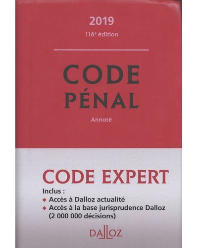 Code Dalloz Expert. Codes pénal et procédure pénale 2019 Livre avec 1 CD audio - Livre CD-ROM ...