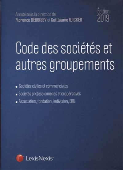 Code des societes et autres groupements 2019 Societes civiles et ...