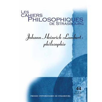 Johann heinrich lambert philosophie - broché - Collectif - Achat Livre ...