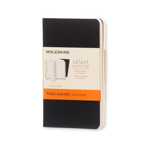 Carnet Volant ligné - Très petit format - Couverture souple noir ...