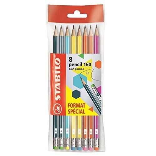 Set de 8 crayons graphites Stabilo Modèle aléatoire - Crayon à papier ...
