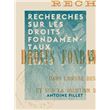Recherches sur les droits fondamentaux des États Dans l'ordre des ...