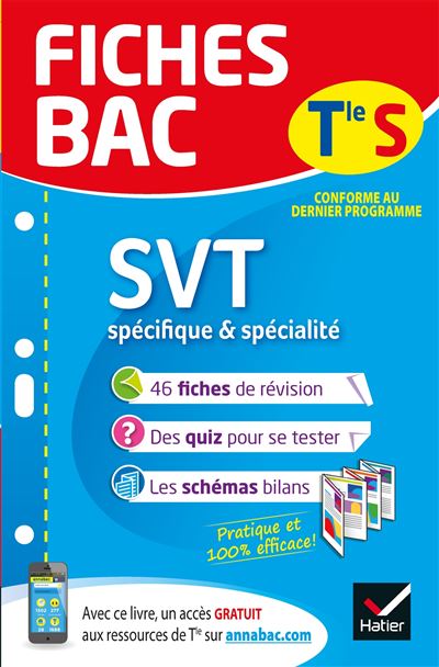 Fiches bac SVT Tle S (spécifique & spécialité) Fiches de révision Terminale S - broché ...