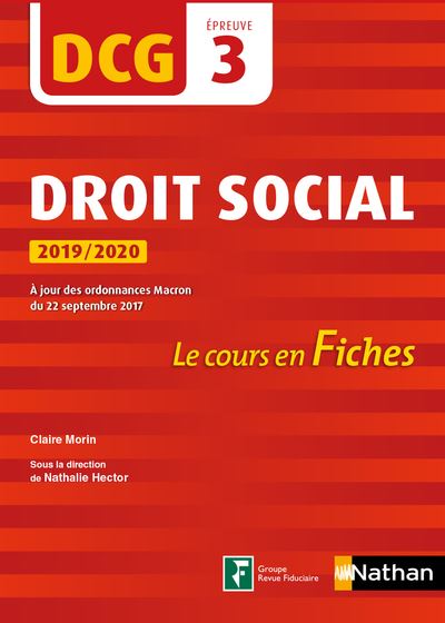 Droit social 2019/2020 - DCG - Epreuve 3 - Le cours en Fiches 2019 Le ...