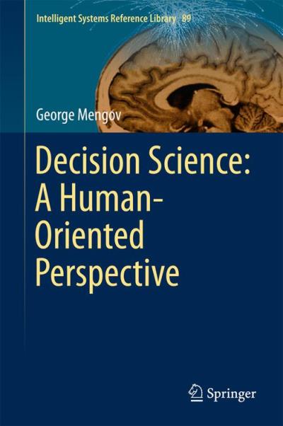 Decision science: a human-oriented perspective - relié - George Mengov - Achat Livre ou ebook | fnac