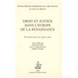 Droit et justice dans l'Europe de la Renaissance - broché - Jean-Paul ...