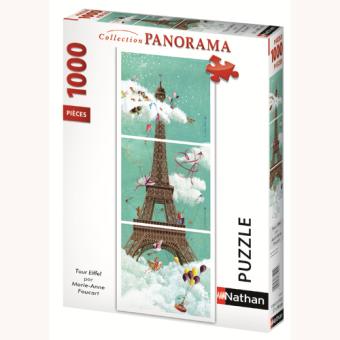 Puzzle 1000p Panorama Tour Eiffel Nathan - Puzzle - Achat & prix | fnac
