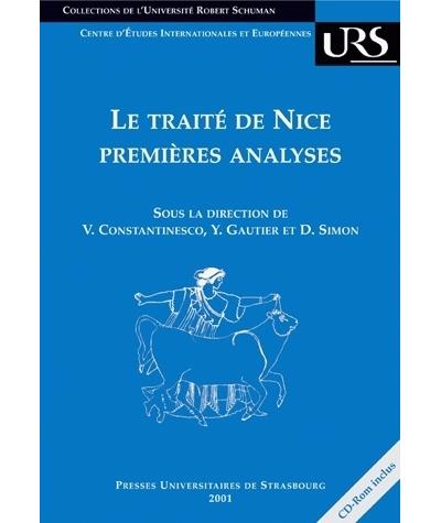 Traité de Nice, premières analyses - Livre CD-ROM - Vlad Constantinesco, Yves Gautier, Denys ...