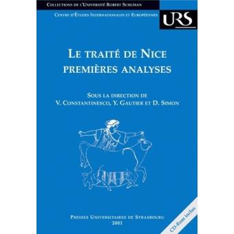 Traité de Nice, premières analyses - Livre CD-ROM - Vlad Constantinesco ...