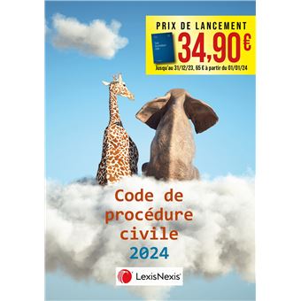 Code de procédure civile 2024 - Jaquette Eléphant - Girafe - relié - Loïc Cadiet - Achat Livre ...
