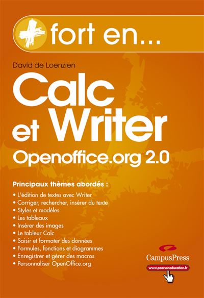 Calc & writer openoffice 2.0 - broché - David de Loenzien - Achat Livre ...
