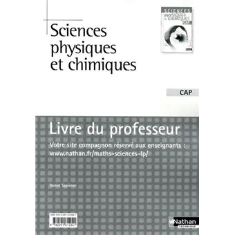 Sciences physiques et chimiques CAP Livre du professeur Livre du professeur - Edition 2010 ...