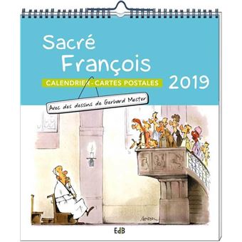 Calendrier 2019 Sacré François Calendrier-cartes postales - relié ...