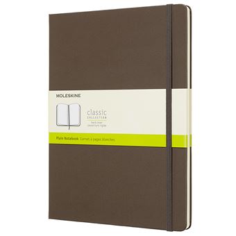 Carnet blanc tres grand format rigide terre d'ombre - Carnets et ...