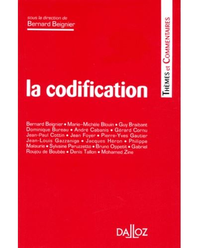La codification - Collectif, Bernard Beignier - Achat Livre | fnac