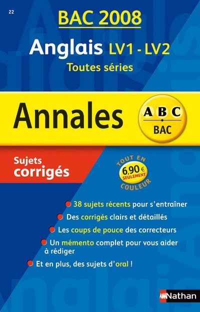 Annal abc suj cor angl tt seri Edition 2008 - broché - Sylvie Léger ...