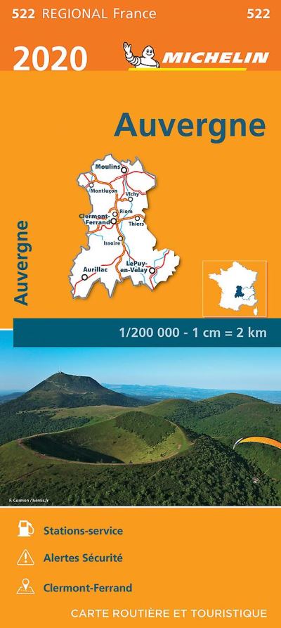 AUVERGNE 10522 CARTE MICHELIN KAART 2020 - Achat Livre | fnac
