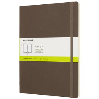 Carnet blanc tres grand format souple terre d'ombre - Carnets et ...