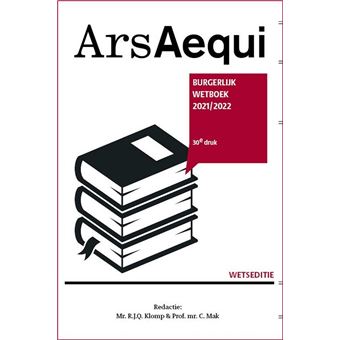 Ars Aequi Wetseditie - Burgerlijk wetboek 2021-2022 - broché - Achat ...