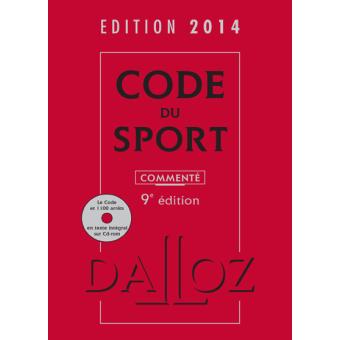 Code du sport commenté Livre avec CD Rom, Edition 2014 - Livre CD-ROM ...