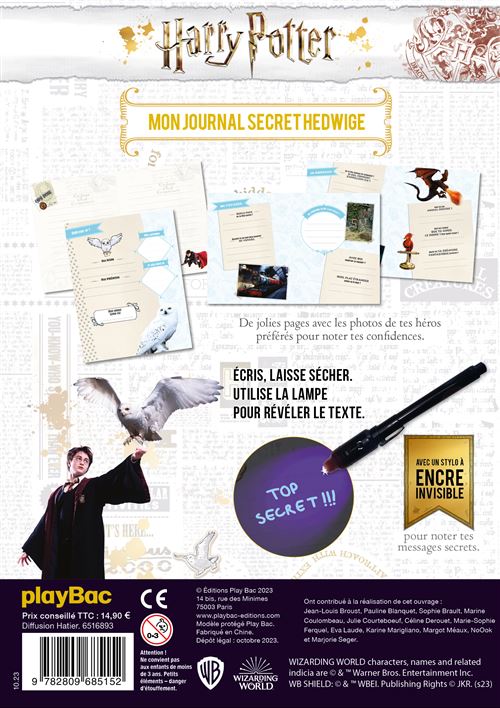 Harry Potter - Harry Potter - Mon journal secret Hedwige - Playbac ...