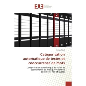 Catégorisation automatique de textes et cooccurrence de mots ...