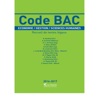 CODE BAC - ECONOMIE / GESTION / SCIENCE HUMAINES (2016-2017) - Inconnus ...