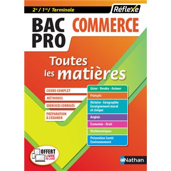 Bac pro commerce (2ème/1ère/Term) - Toutes les matières - Réflexe N° 6 ...
