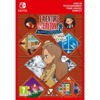 Code de telechargement Nintendo Switch Online L Aventure Layton Katrielle et la conspiration des millionnaires Edition Deluxe Code de telechargement Top Prix fnac