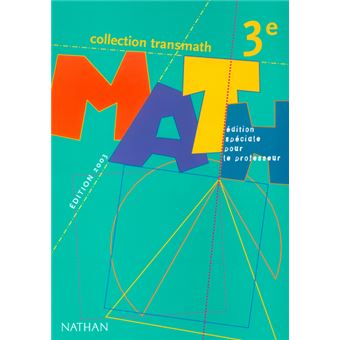 Math 3e prof edition speciale - broché - Collectif - Achat Livre | fnac