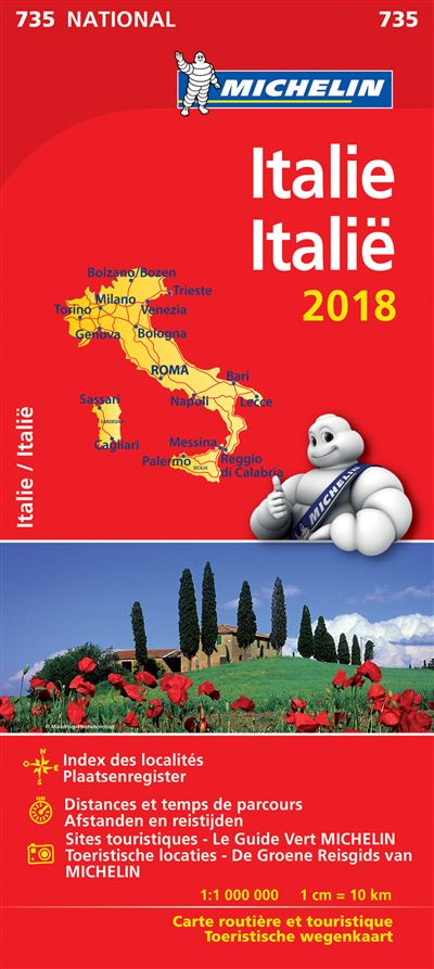 ITALIE 11735 CARTE 'NATIONAL' 2018 MICHELIN KAART - broché - Michelin ...