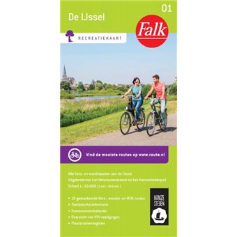 Recreatiekaart De IJssel Alle fiets- en wandelpaden aan de IJssel ...