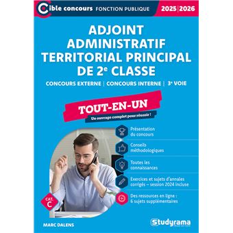 Adjoint administratif territorial principal de 2e classe Catégorie C - broché - Marc Dalens ...