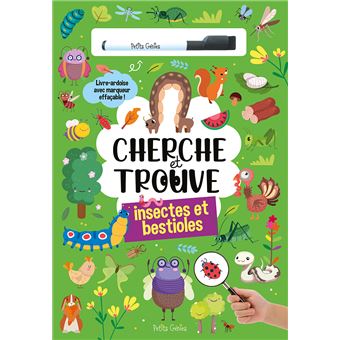 Cherche et trouve - Les insectes et bestioles Livre-ardoise avec ...