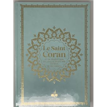 Saint Coran Couverture Vert Clair-Doré sur Tranche, Édition bilingue ...