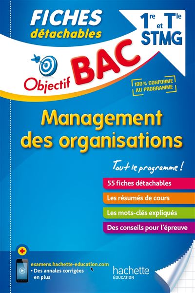 Objectif Bac Fiches Détachables Management 1ère Et Term STMG - broché - Jean-Bernard Ducrou ...