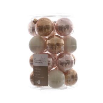 Décoration de noël 20 boules en verre Kaemingk Mix perle - Luminaires ...