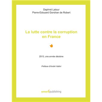 La lutte contre la corruption en France 2013, une année décisive - Préface d'André Vallini ...